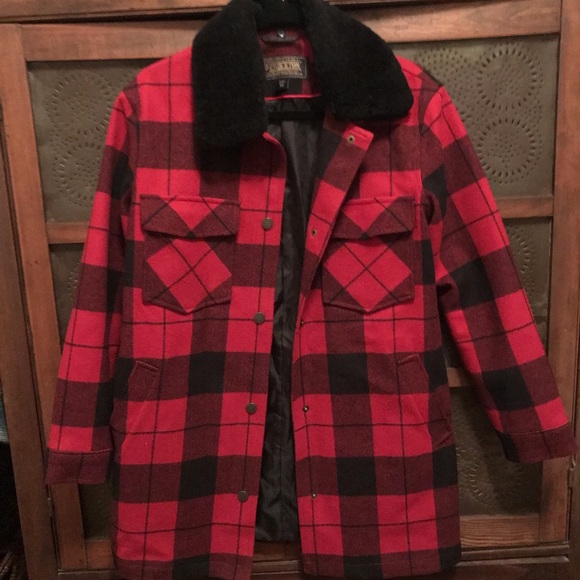 Pendleton | Jackets & Coats | Pendleton Buffalo Check Wool Shearling ...